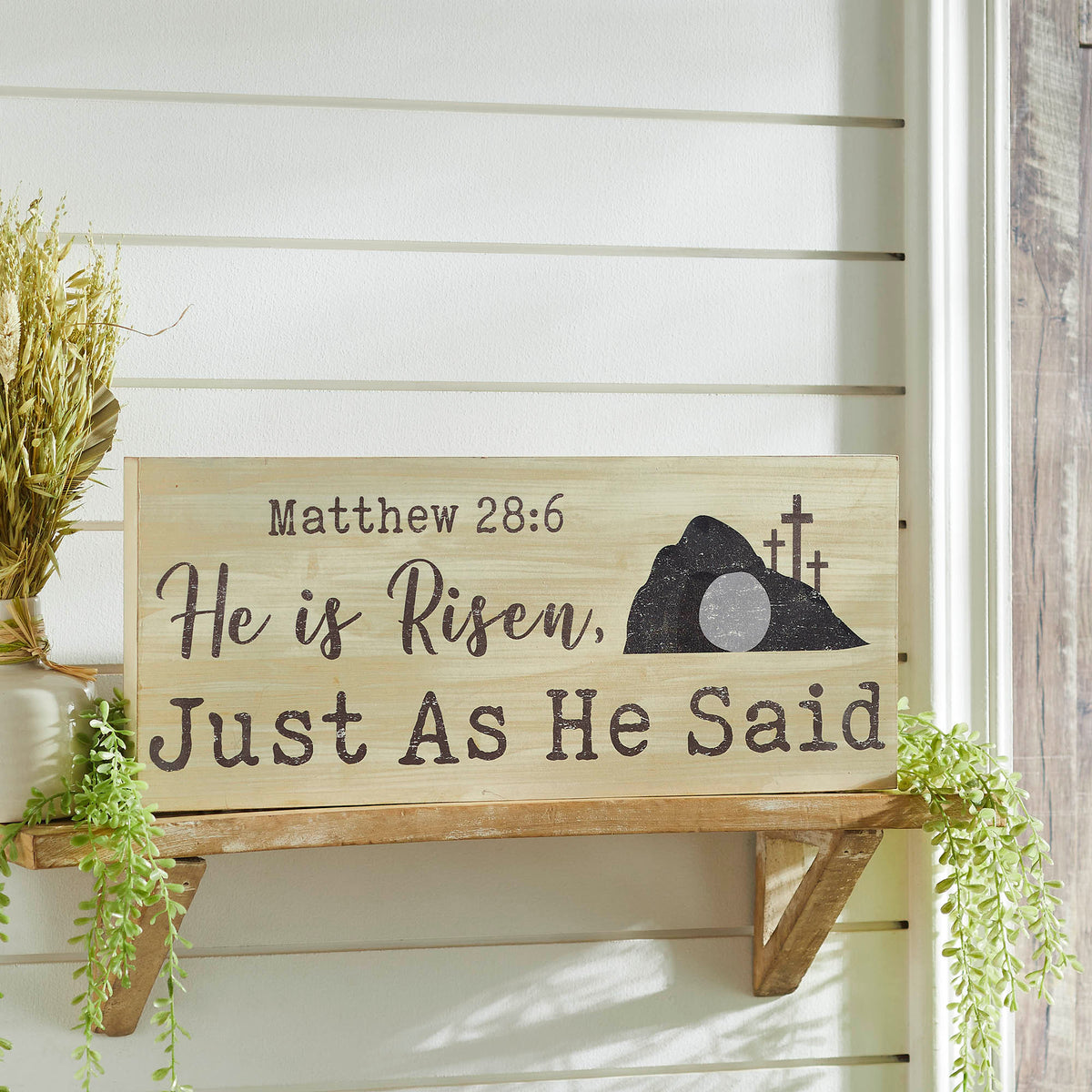 Celebrate Grace He Is Risen Just As He Said MDF Wall Sign 8x19x1 – VHC ...