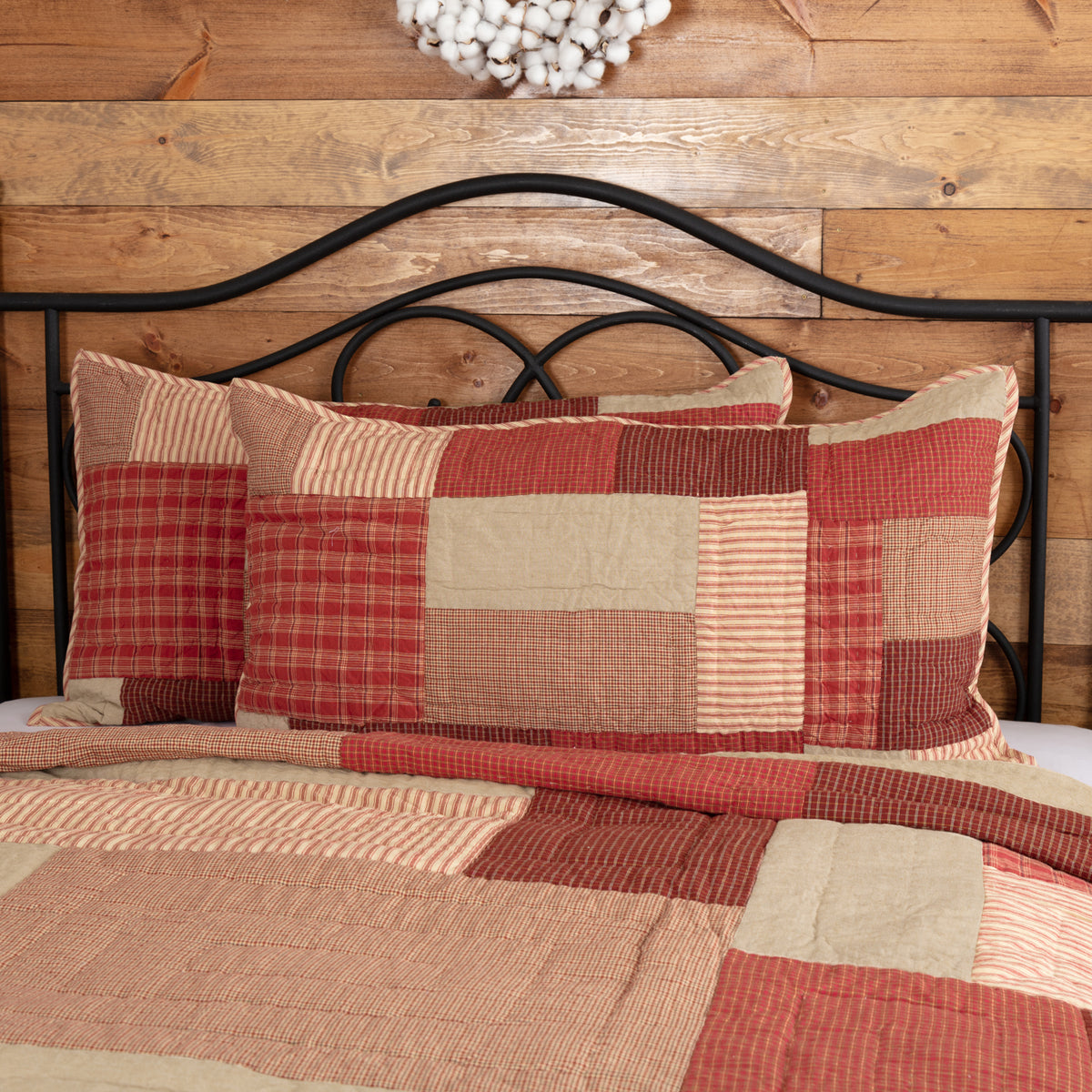 Rory Schoolhouse Red King Sham 21x37 – VHC Brands Home Decor