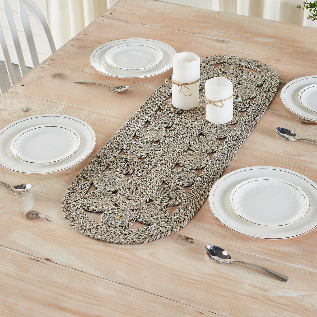 Celeste Blended Pebble Indoor/Outdoor Runner Oval 12x36 – VHC Brands ...