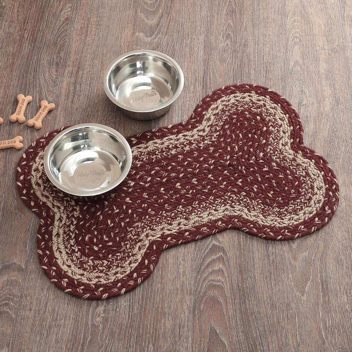 Burgundy Tan Indoor/Outdoor Medium Bone Rug 15x23 – VHC Brands Home Decor