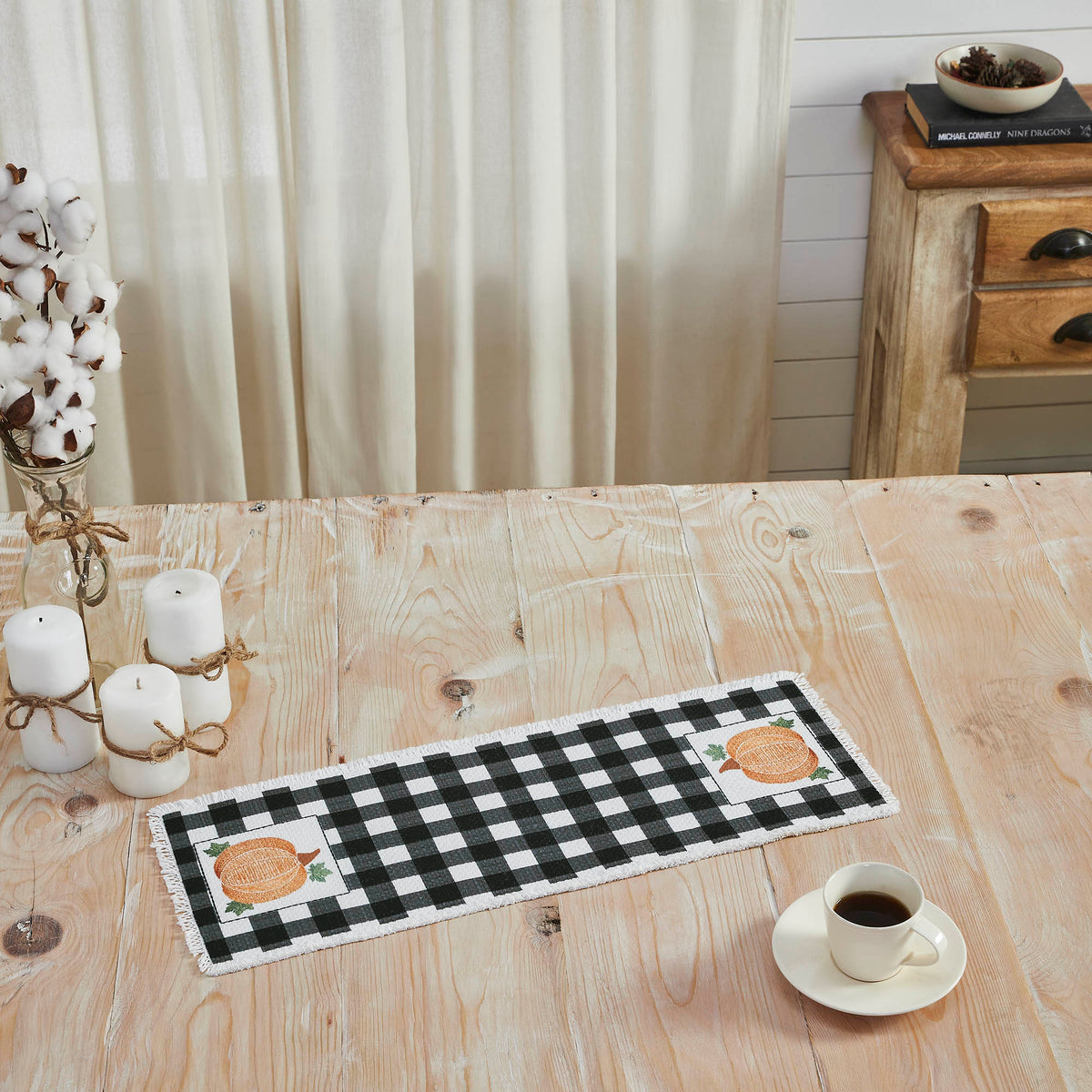Annie Black Check Pumpkin Runner – VHC Brands Home Decor