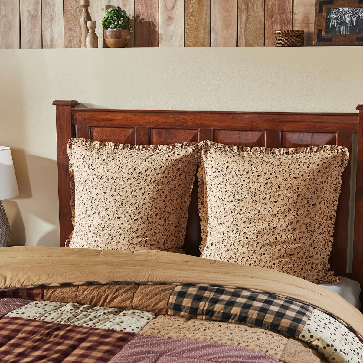 Pip Vinestar Fabric Euro Sham Set of 2 26x26 – VHC Brands Home Decor