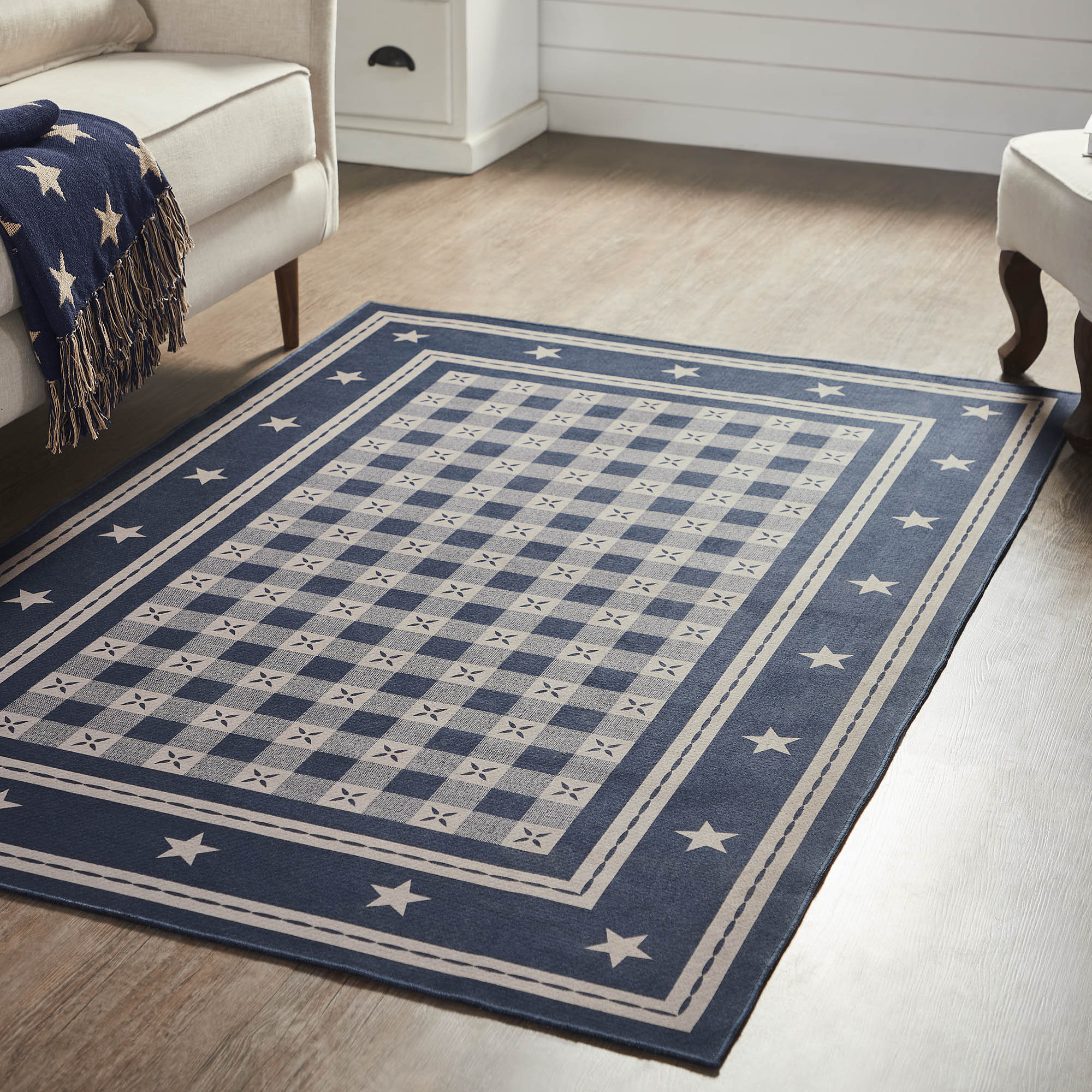 VHC Brands My Country Indoor/Outdoor Rug Rect 48x72, Polyester Area Ru ...