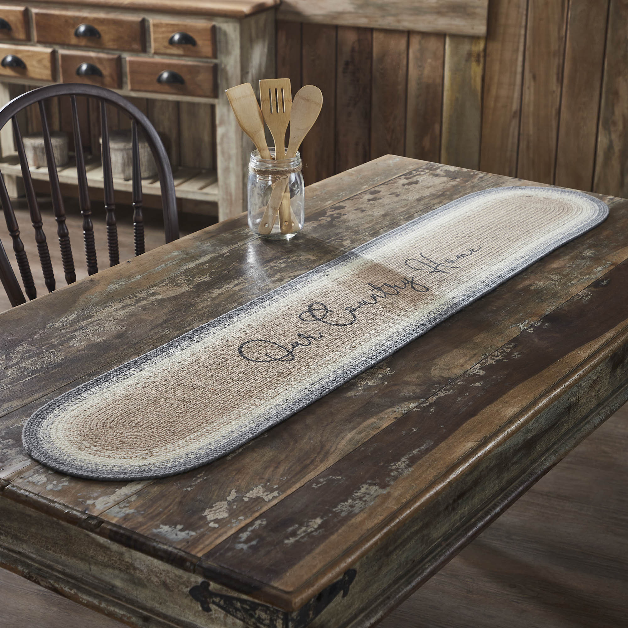 Finders Keepers Our Country Home Oval Runner 12x60 VHC Brands Home Decor