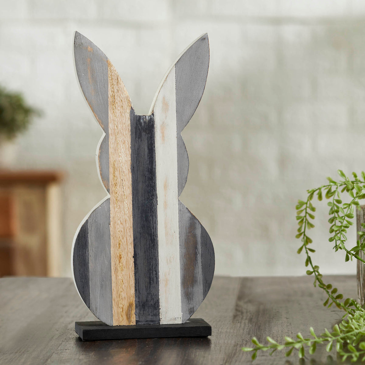 Wooden Painted Rabbit 12x6x2.25 – VHC Brands Home Decor