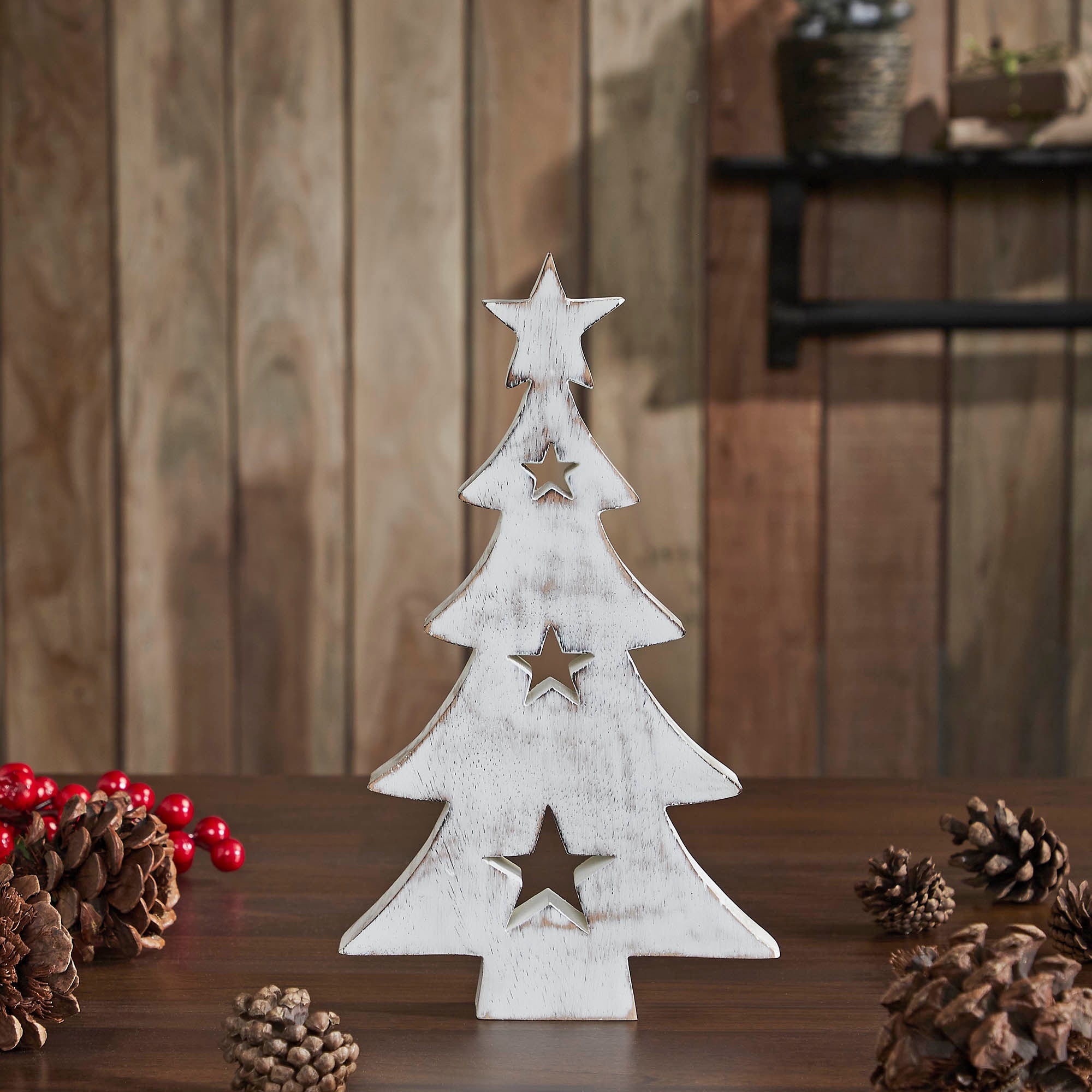 White wooden tree store