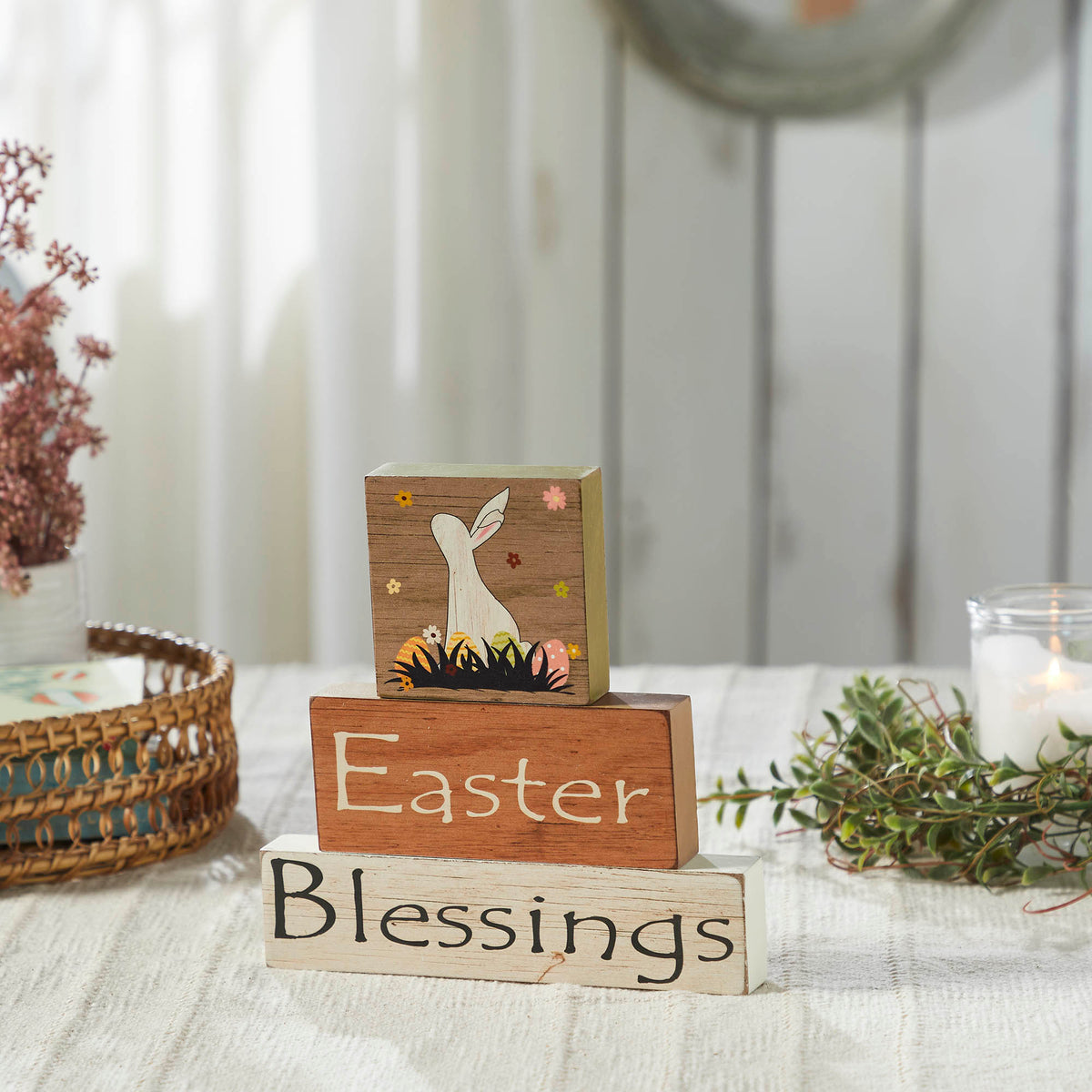 Spring In Bloom Easter Blessings MDF Block Sign Set of 3 Sizes – VHC ...