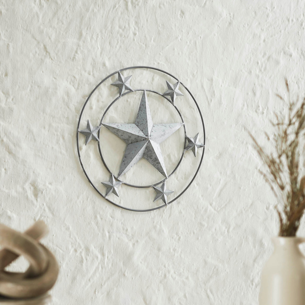 Metal Stars Round Wall Hanging 12.5x12.5 – VHC Brands Home Decor
