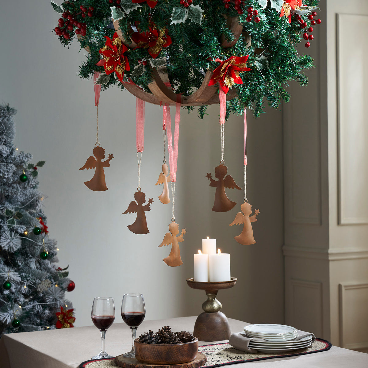 Rust Angel Metal Ornament Set of 6 - 5.5 inch – VHC Brands Home Decor