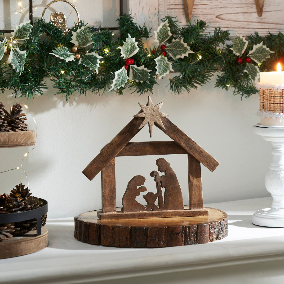 A Savior is Born Nativity Scene 8.5x10x1.5 – VHC Brands Home Decor