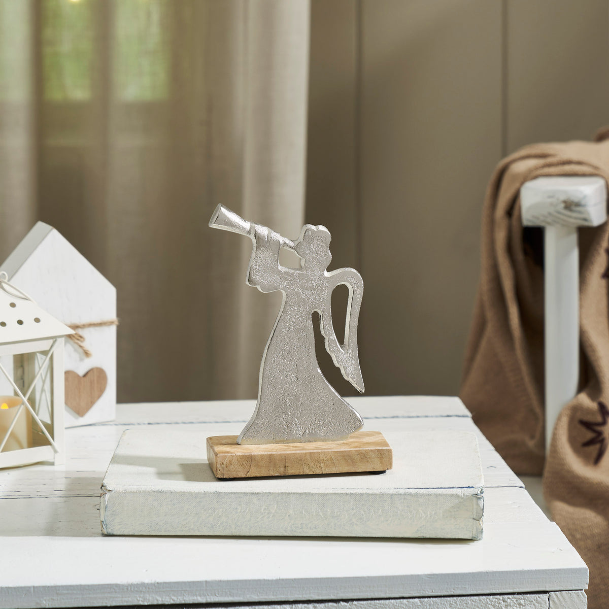 Hark the Herald Metal Angel on Wooden Stand 6.75x4.5x2 – VHC Brands ...