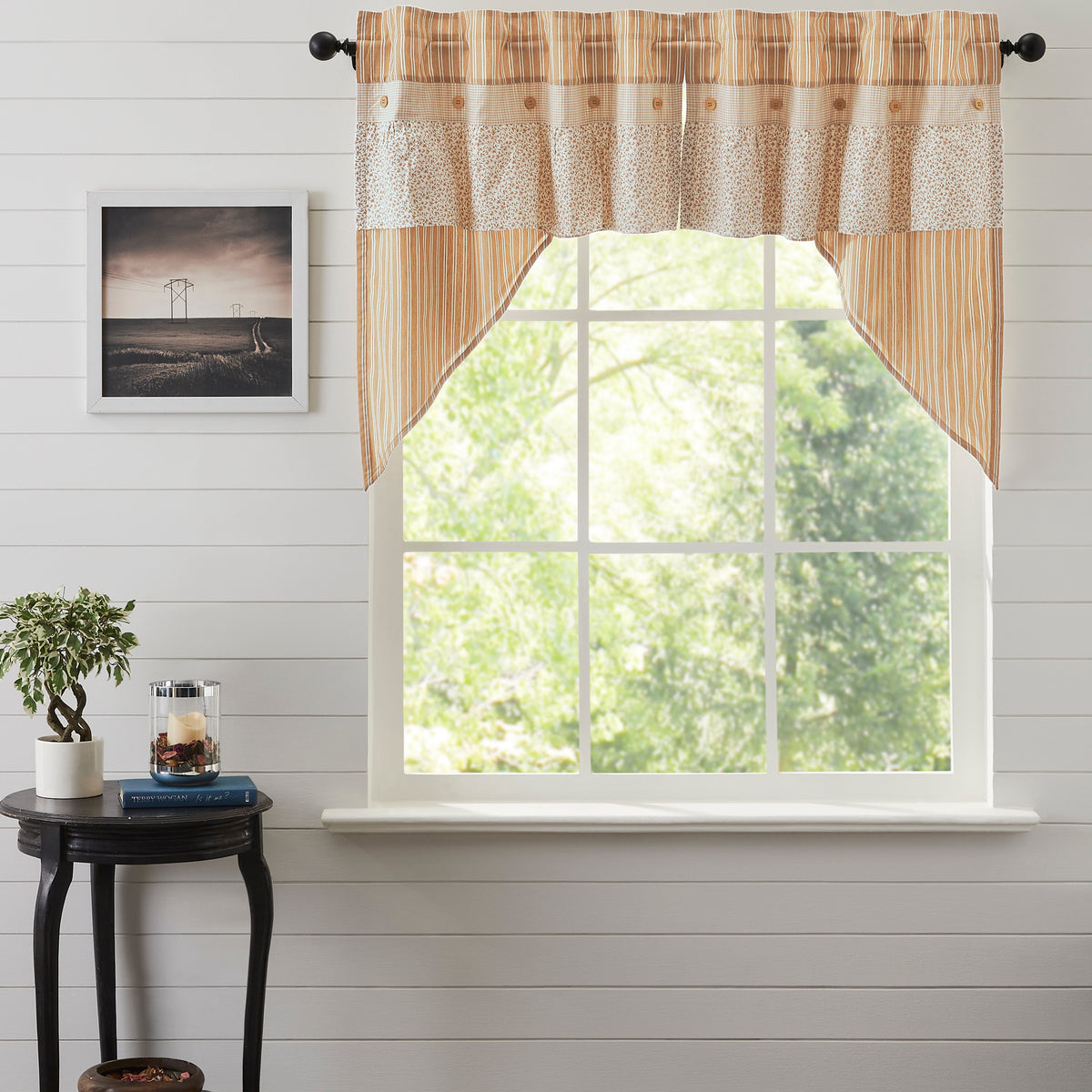 Camilia Ruffled Swag Set of 2 36x36x16 – VHC Brands Home Decor