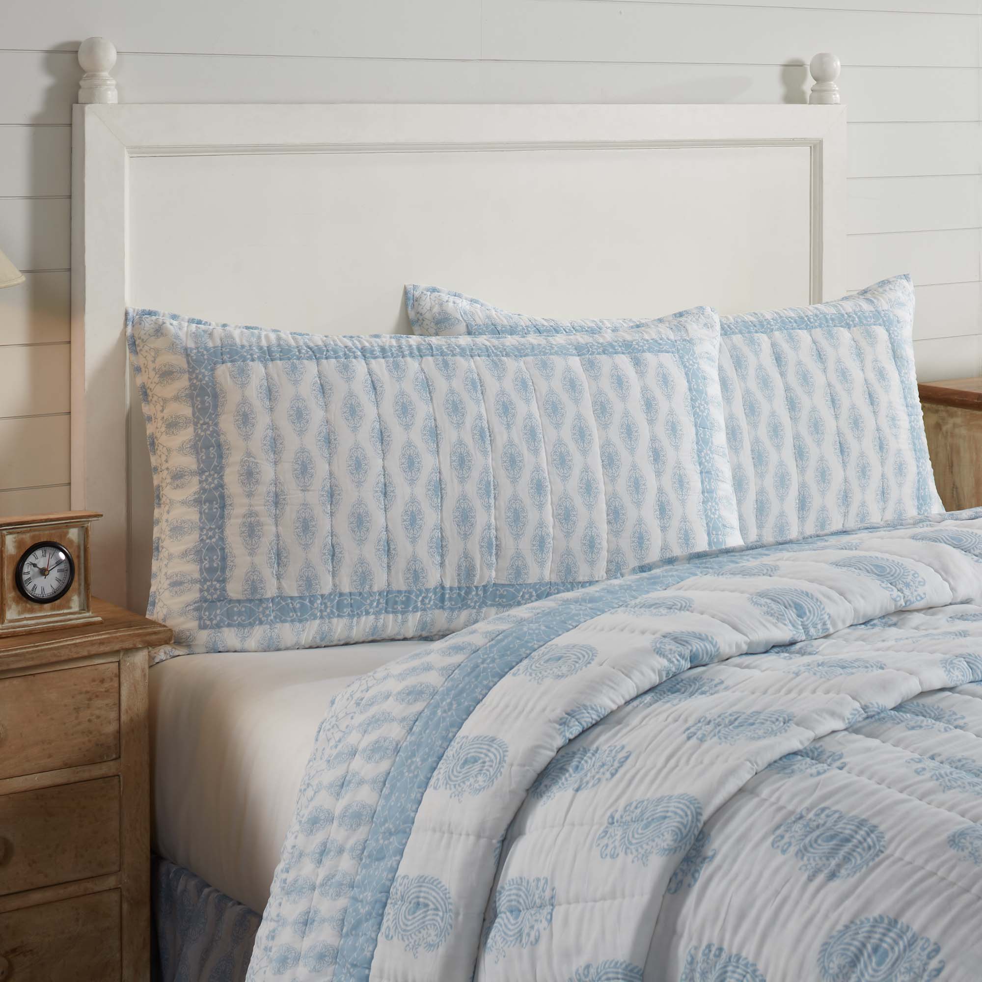 Farmhouse Sham Distressed Appearance Avani Quilted Bedroom Decor VHC B ...
