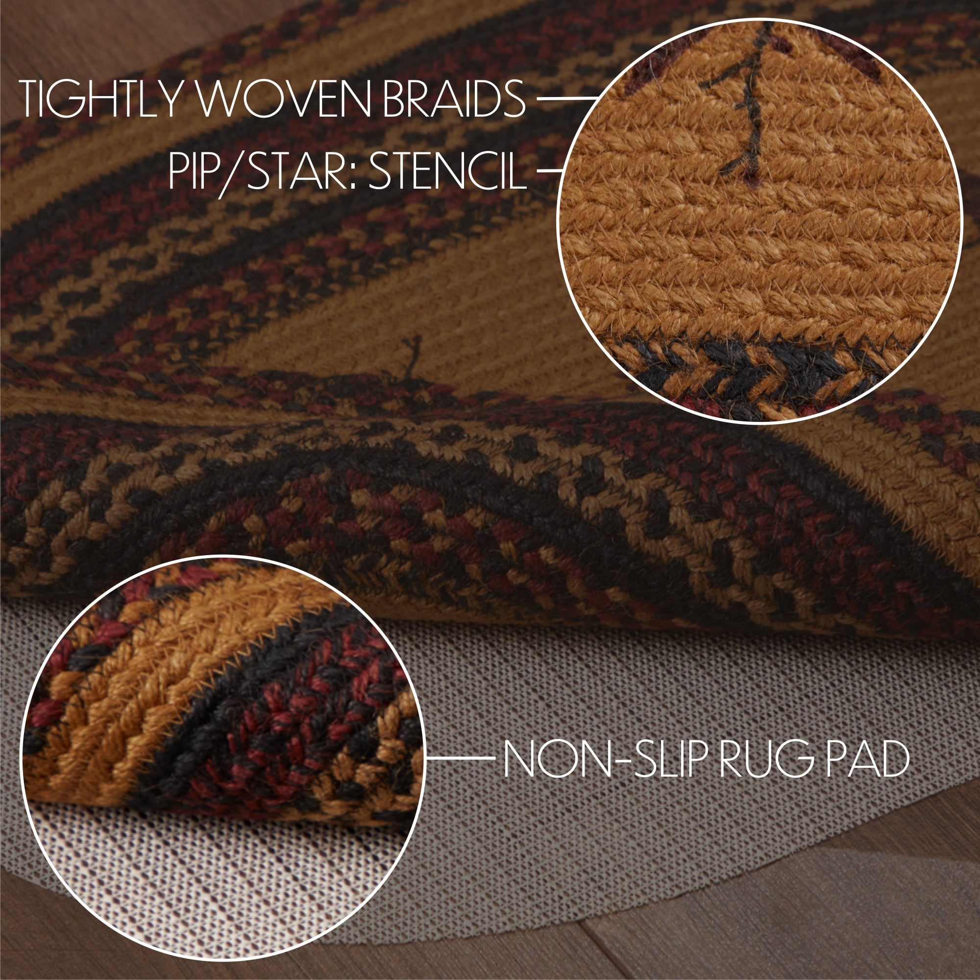 Accent Rug Heritage Farms Jute Primitive Star & Pip Floor – VHC Brands ...